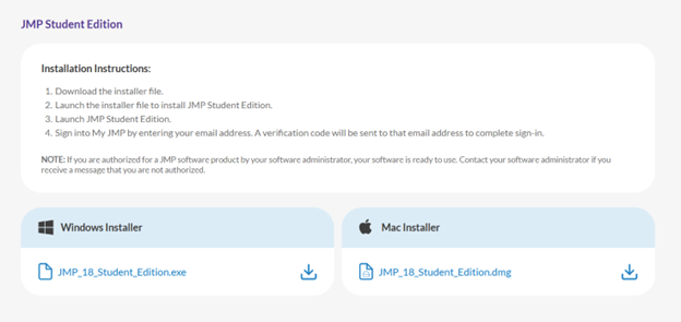 JMP Student Edition Installation Instructions (Mac version)